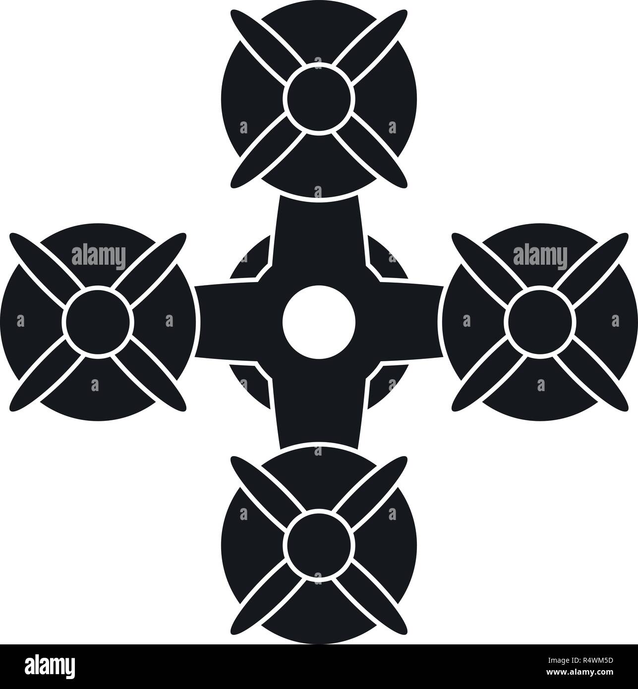 Military drone icon. Simple illustration of military drone vector icon ...