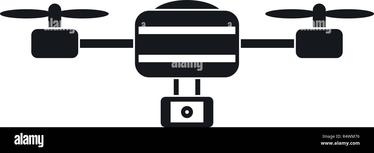 Aircraft drone icon. Simple illustration of aircraft drone vector icon ...