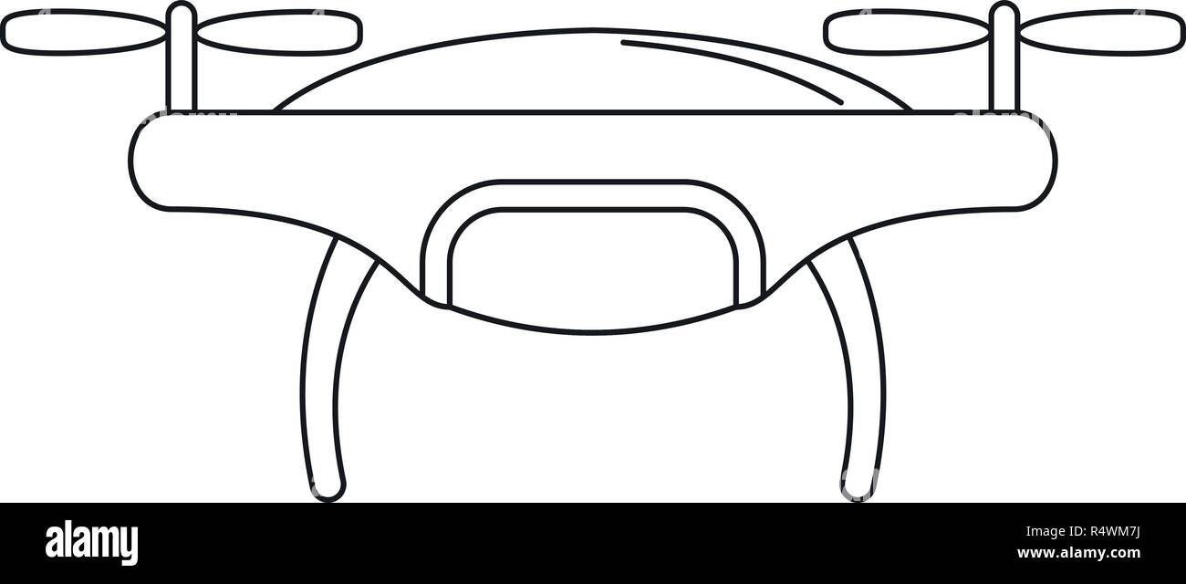 Drone icon. Outline drone vector icon for web design isolated on white ...