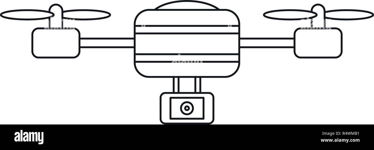 Aircraft drone icon. Outline aircraft drone vector icon for web design ...