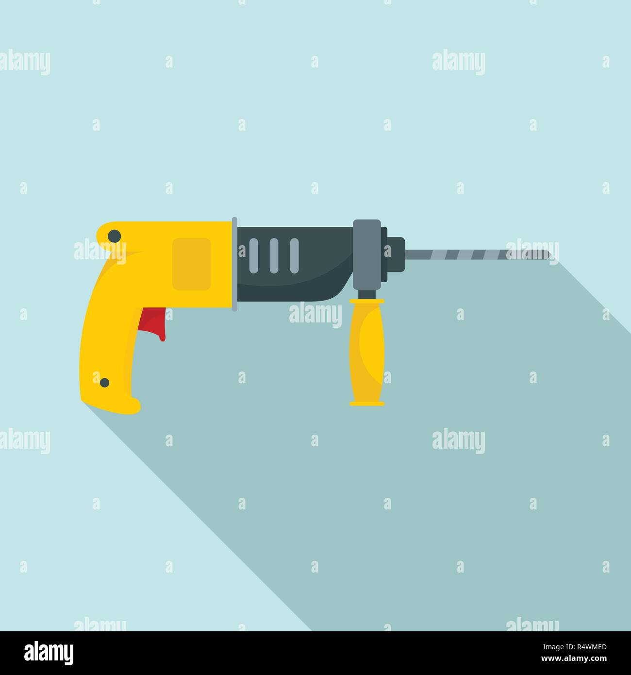 Hammer drill icon. Flat illustration of hammer drill vector icon for ...