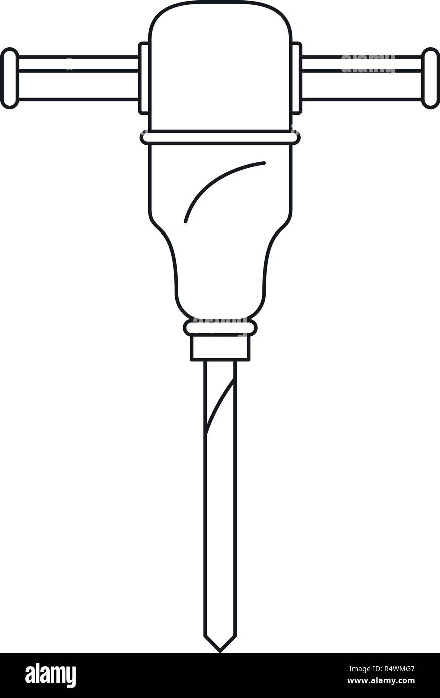 Hand drill machine icon. Outline hand drill machine vector icon for web ...