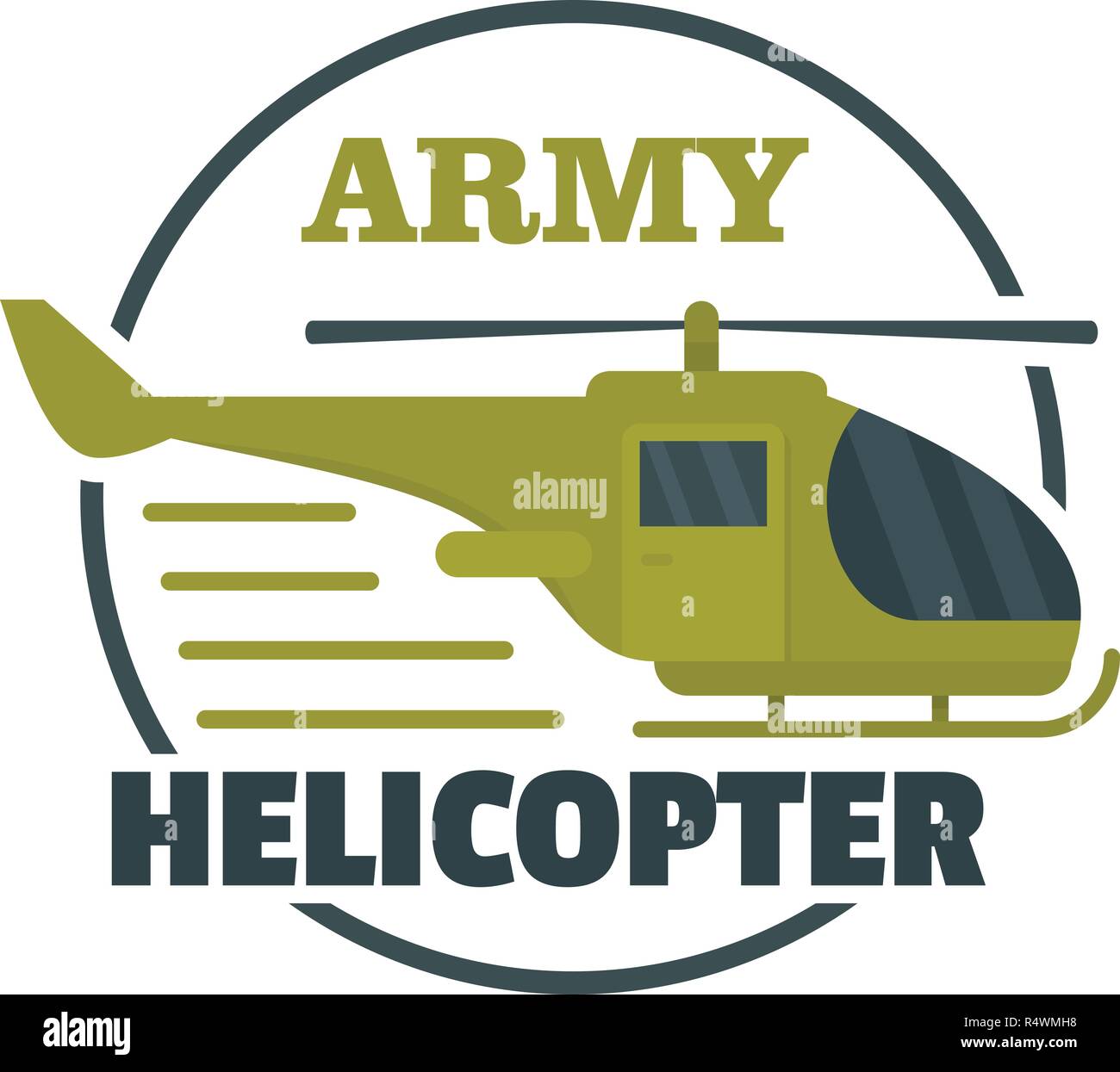 Army helicopter icon. Flat illustration of army helicopter vector icon ...