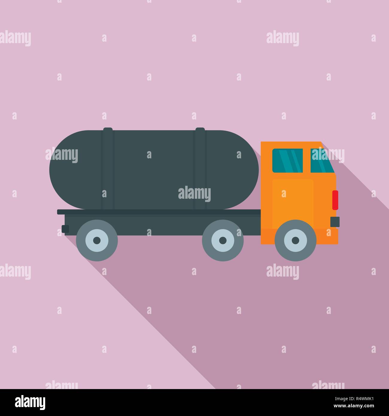 Tanker truck icon. Flat illustration of tanker truck vector icon for ...