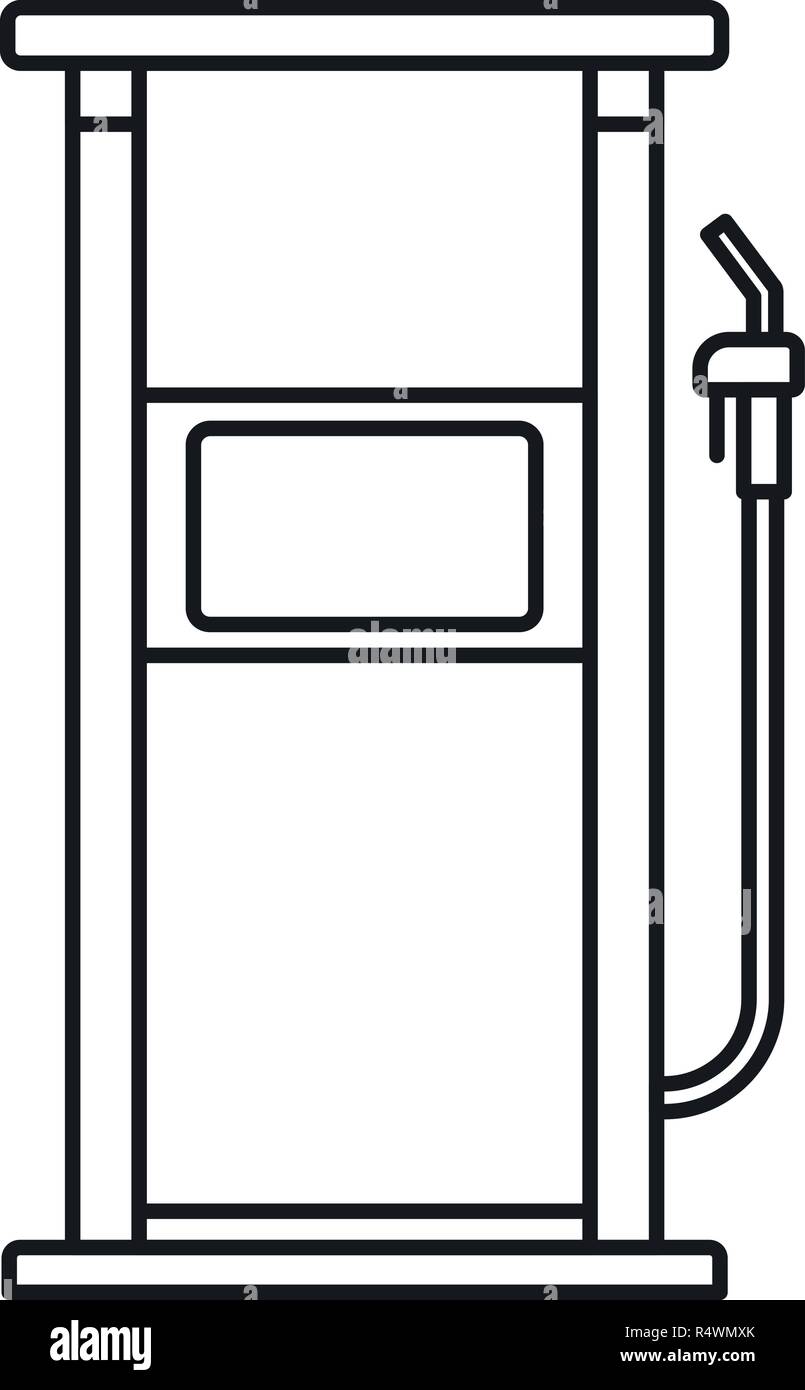 Fuel refill stand icon. Outline fuel refill stand vector icon for web ...