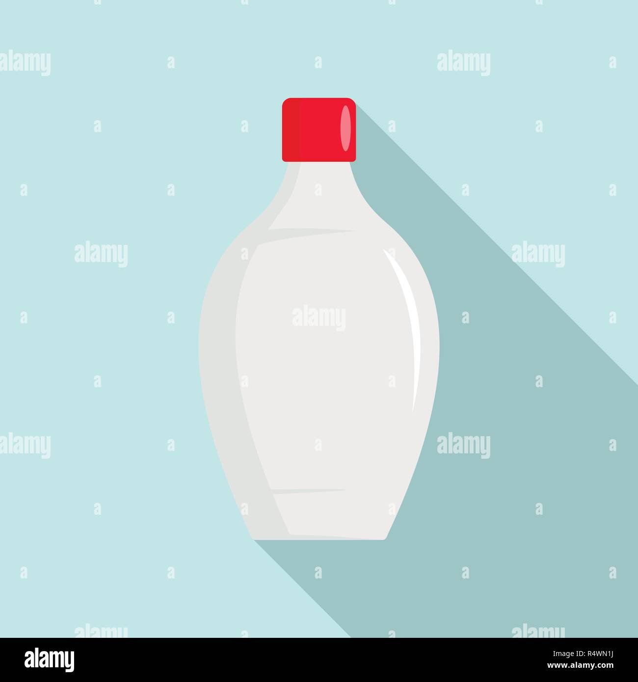 Baby shower bottle icon. Flat illustration of baby shower bottle vector ...
