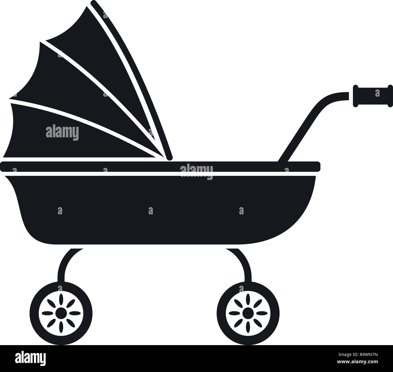 Baby trolley icon. Simple illustration of baby trolley vector icon for ...