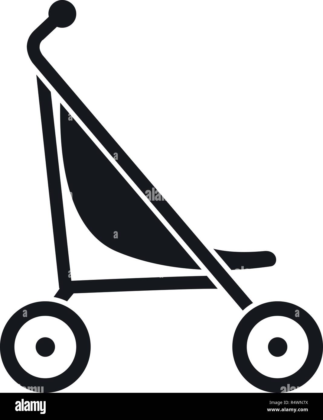 Little pram icon. Simple illustration of little pram vector icon for ...
