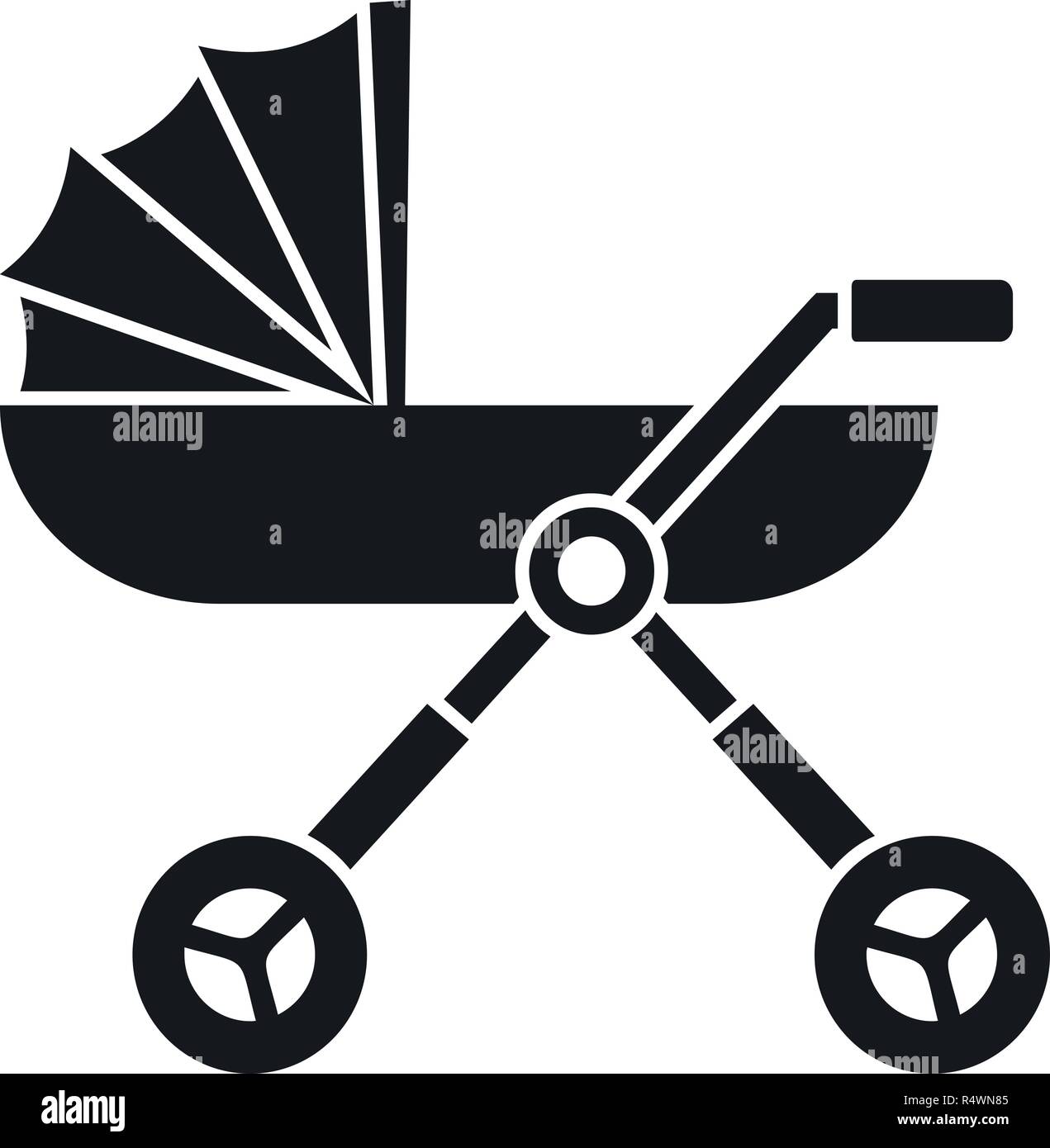 Baby pram carriage icon. Simple illustration of baby pram carriage ...
