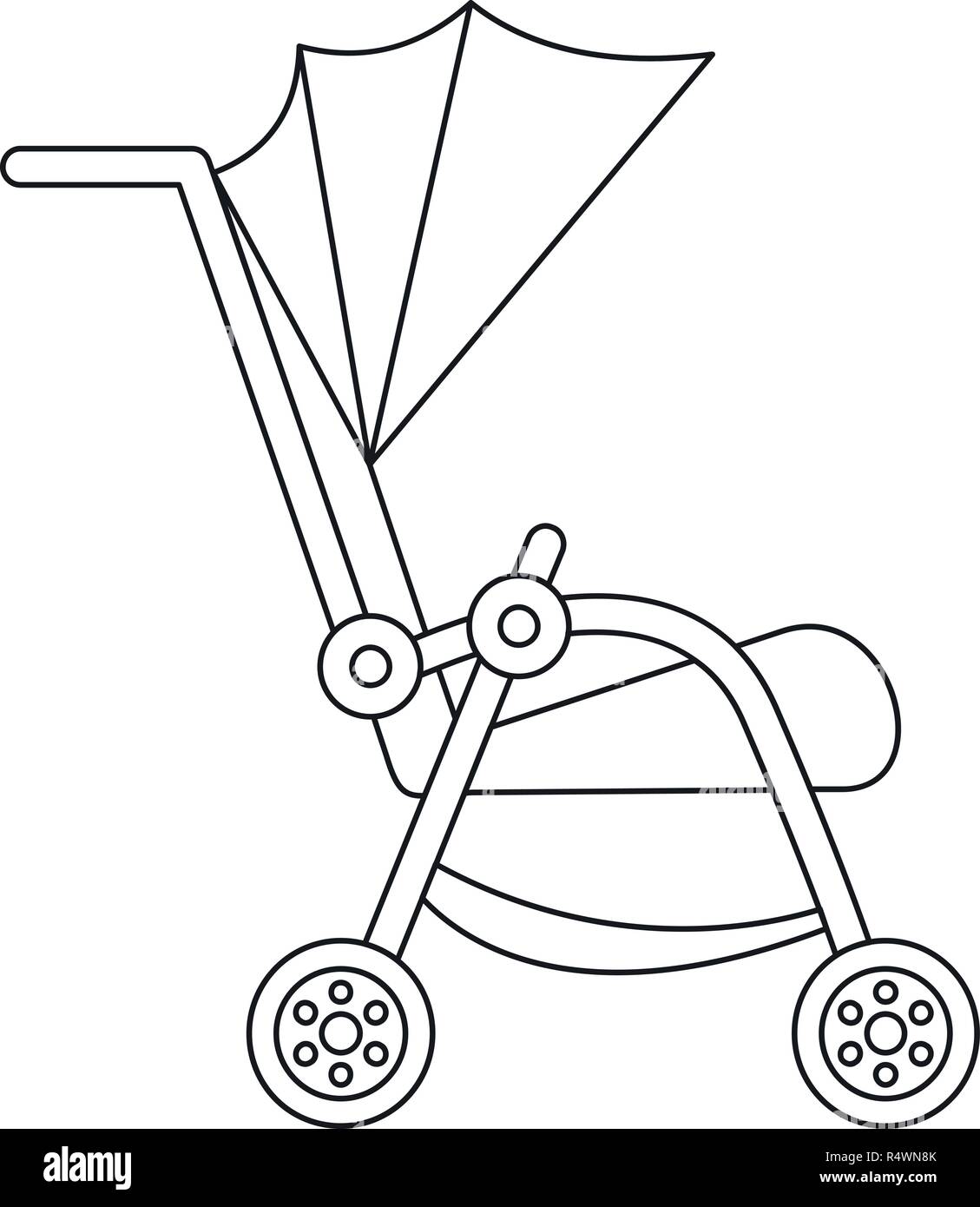 Buggy icon. Outline buggy vector icon for web design isolated on white ...