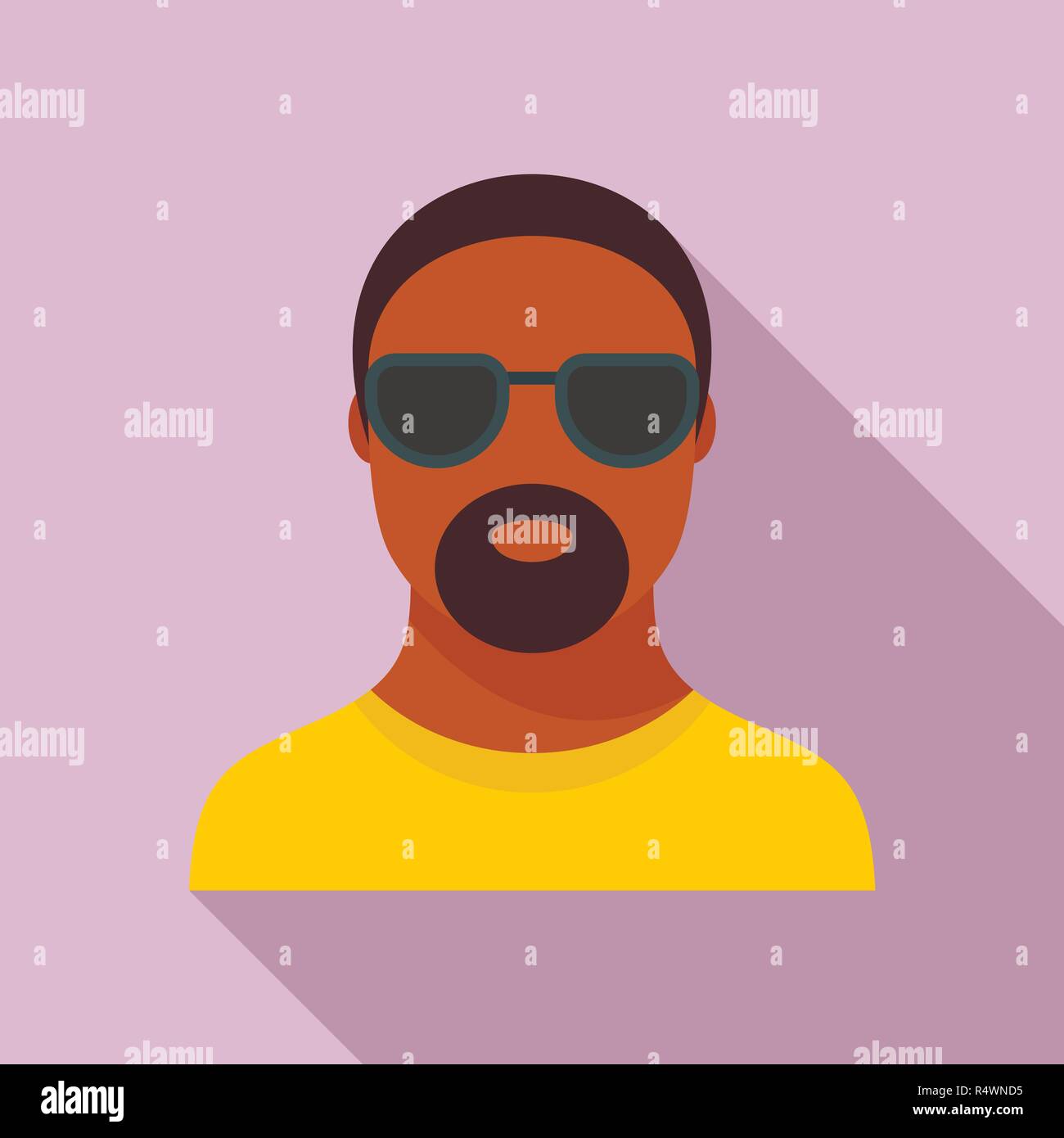 Hip hop man icon. Flat illustration of hip hop man vector icon for web ...