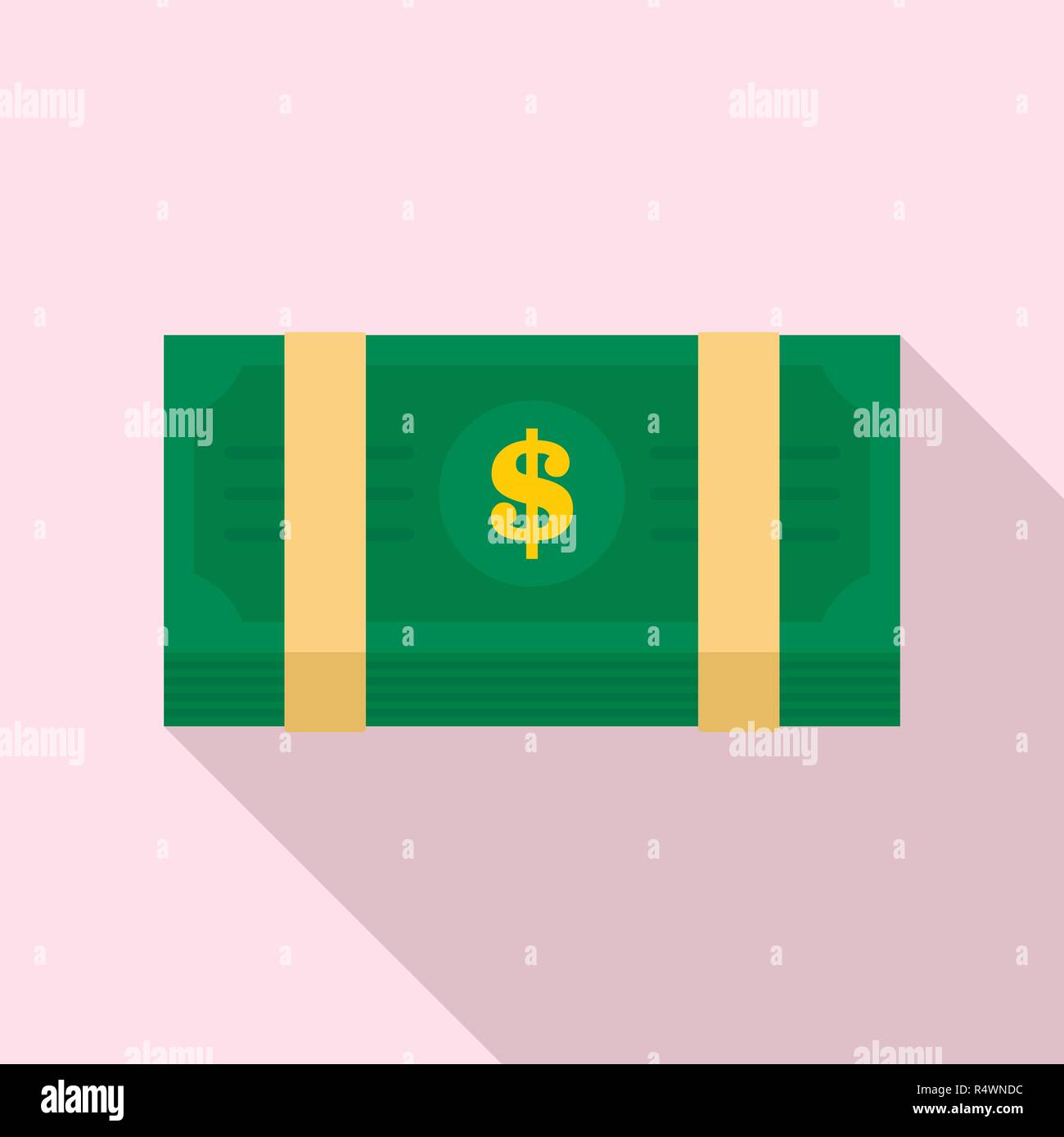 Dollar pack icon. Flat illustration of dollar pack vector icon for web ...