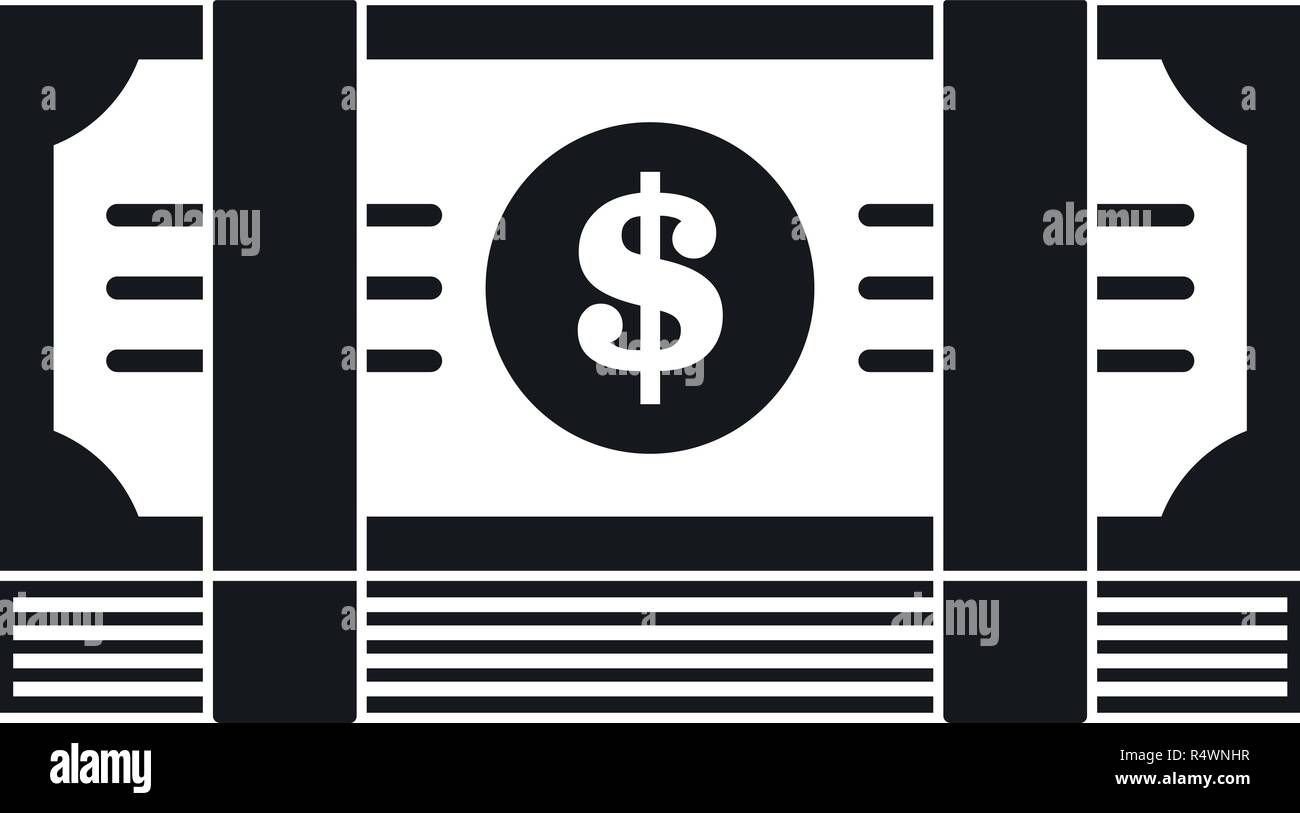 Dollar pack icon. Simple illustration of dollar pack vector icon for ...