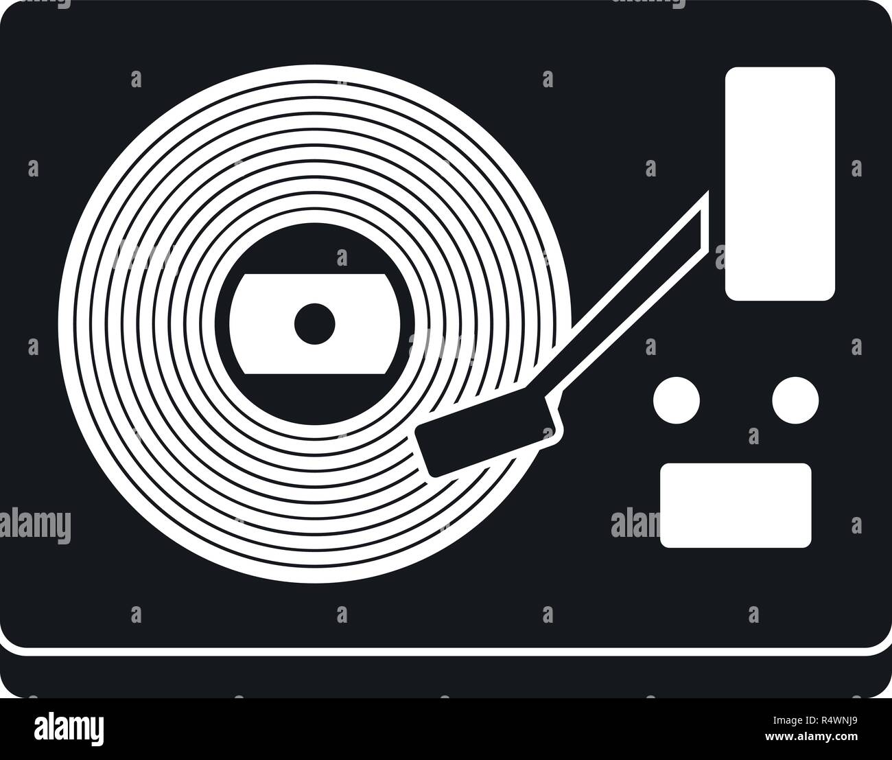 Vinyl player icon. Simple illustration of vinyl player vector icon for ...
