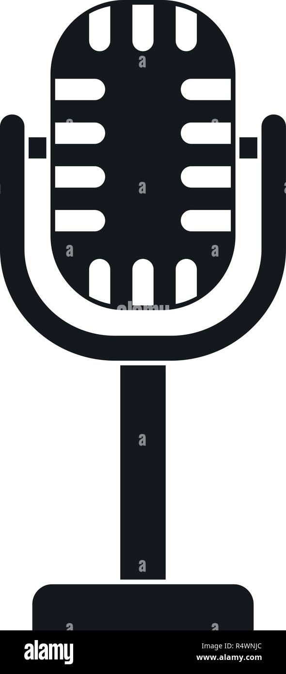 Studio microphone icon. Simple illustration of studio microphone vector ...