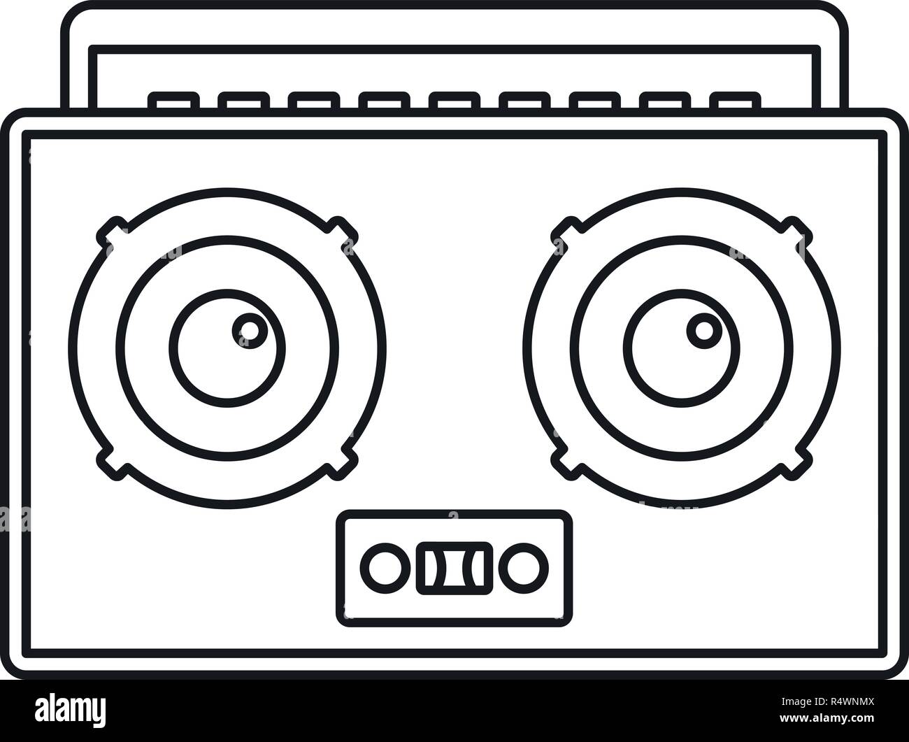 Boombox icon. Outline boombox vector icon for web design isolated on ...