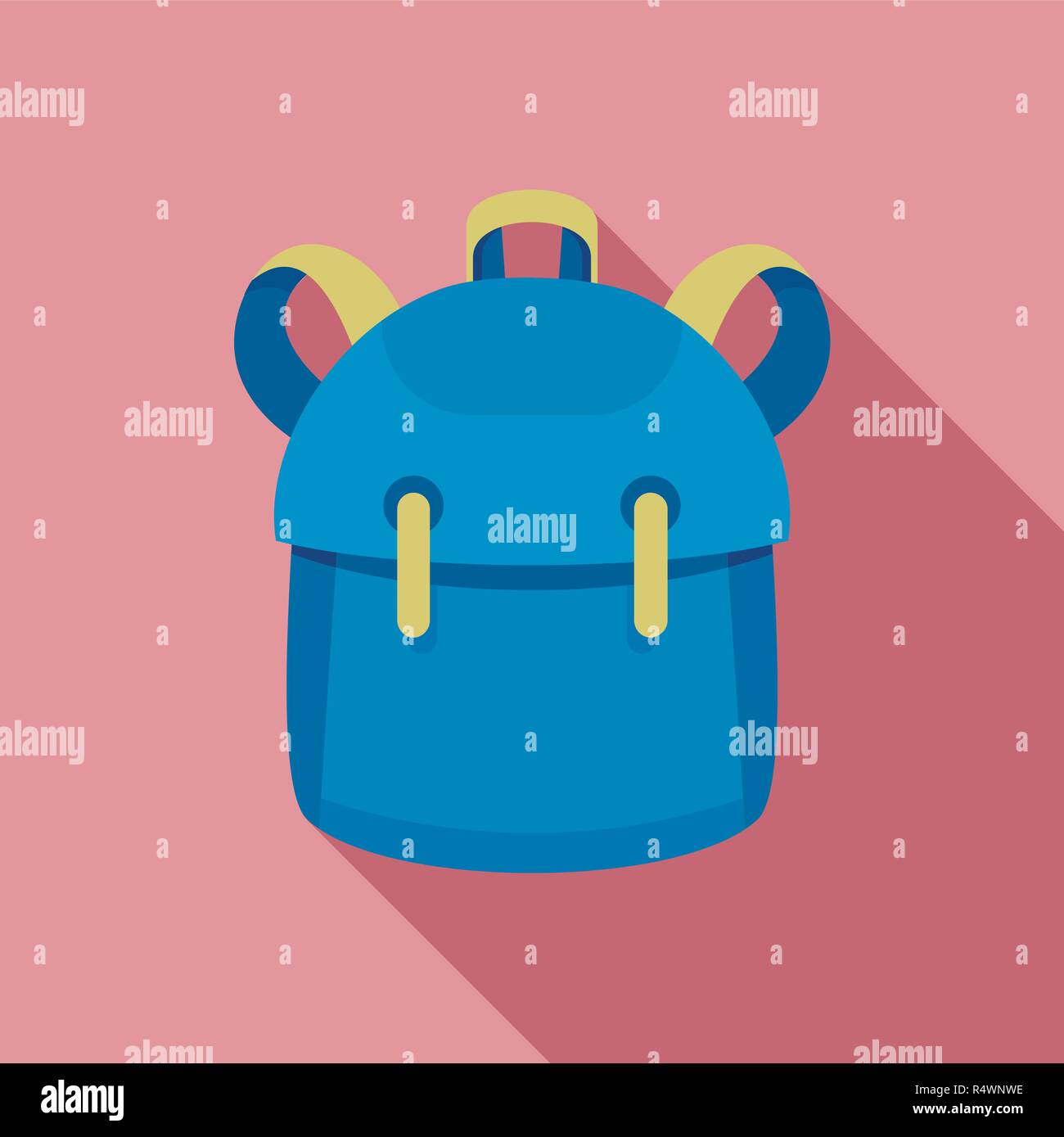 Kid backpack icon. Flat illustration of kid backpack vector icon for ...