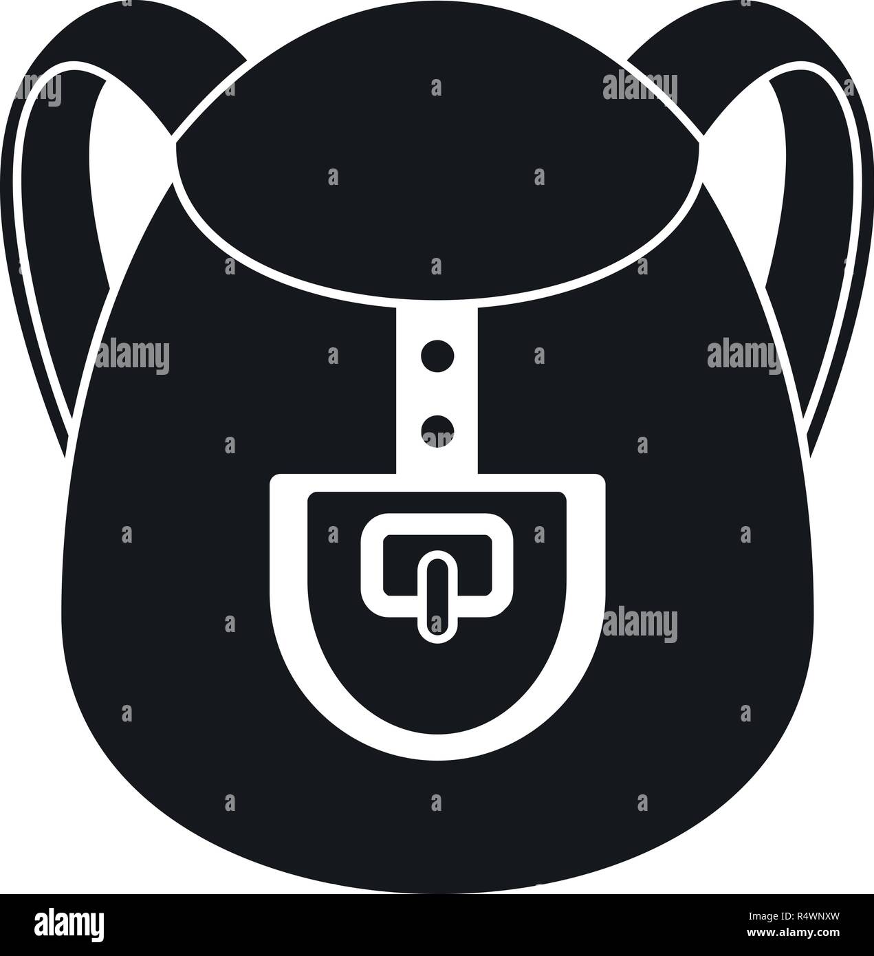 Camp backpack icon. Simple illustration of camp backpack vector icon ...