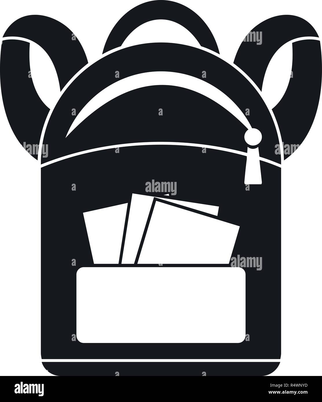 Student backpack icon. Simple illustration of student backpack vector ...