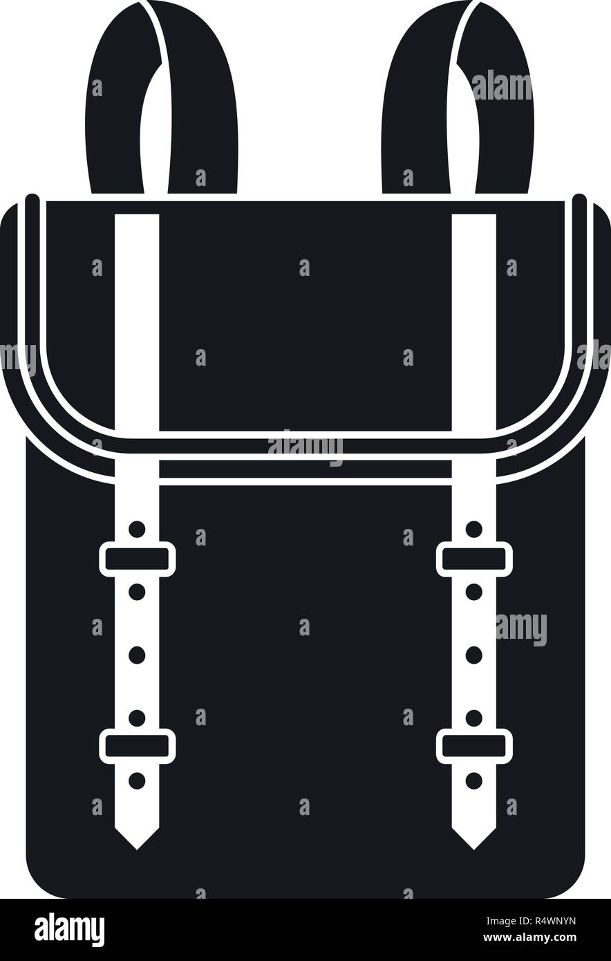 Boy backpack icon. Simple illustration of boy backpack vector icon for ...