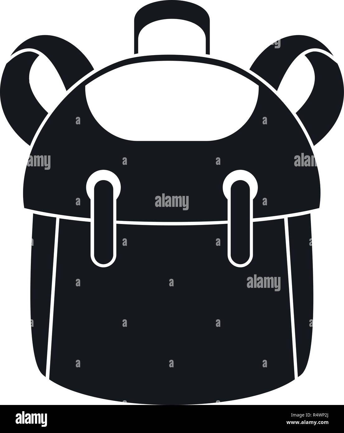 Kid backpack icon. Simple illustration of kid backpack vector icon for ...