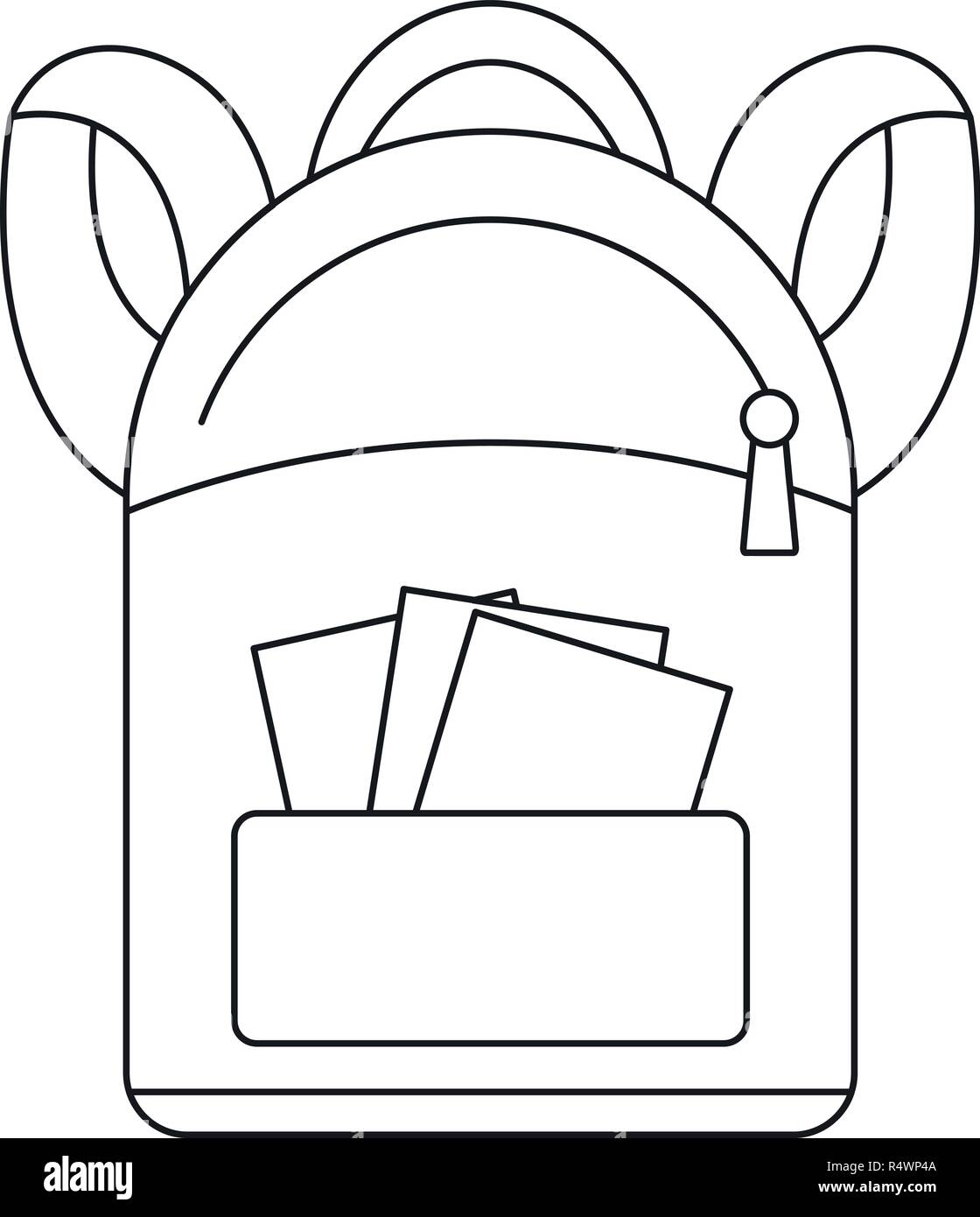Student backpack icon. Outline student backpack vector icon for web ...
