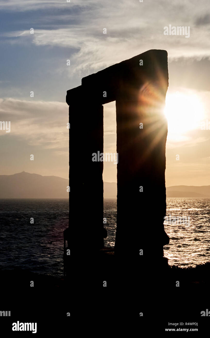 Portara - Temple of Apollo at sunset Stock Photo - Alamy