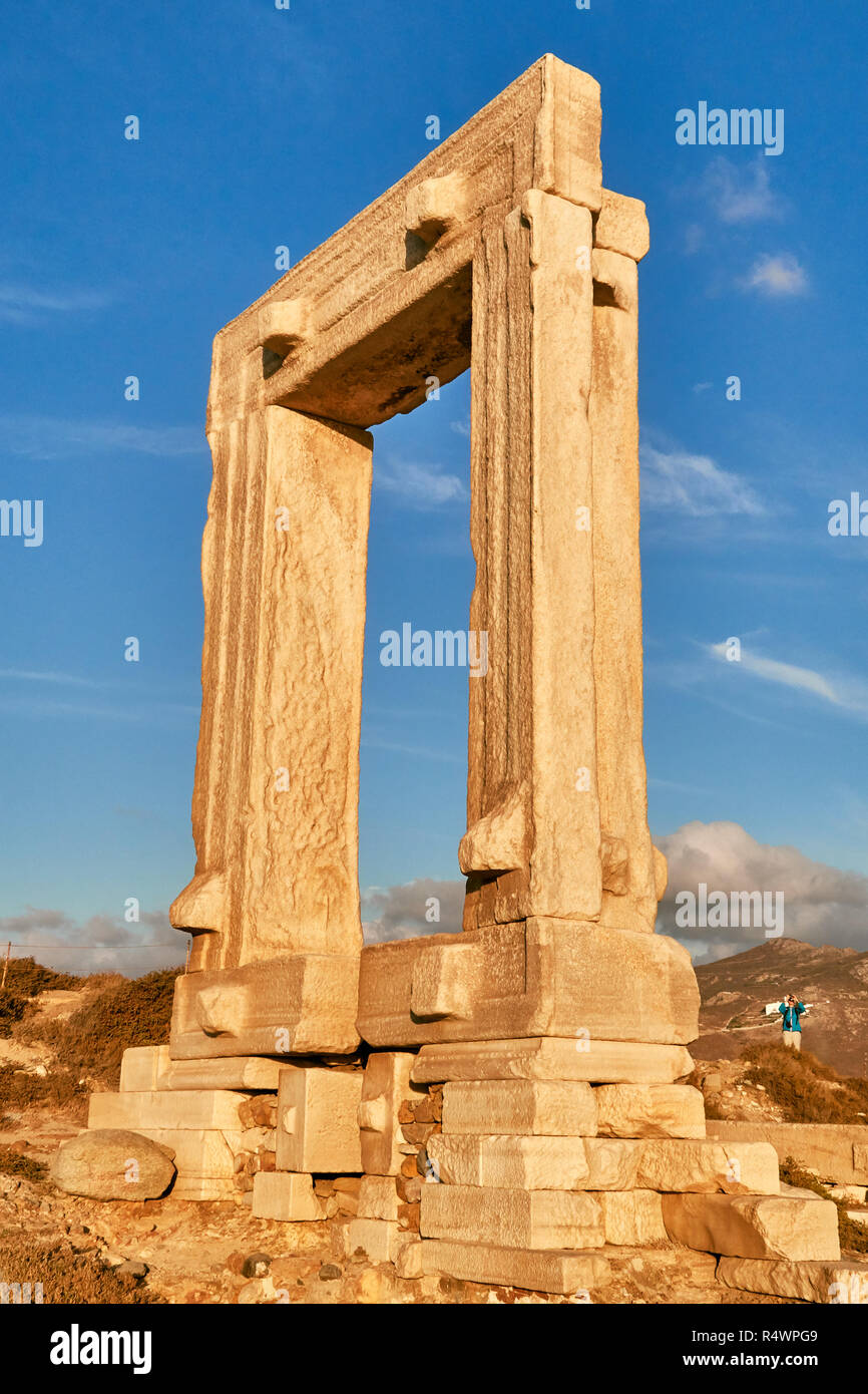Portara - Temple of Apollo at sunset Stock Photo - Alamy