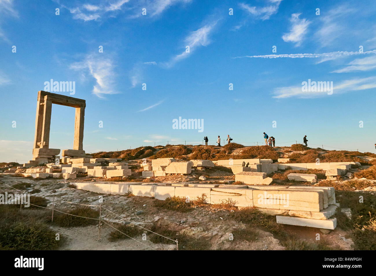 Portara - Temple of Apollo at sunset Stock Photo - Alamy