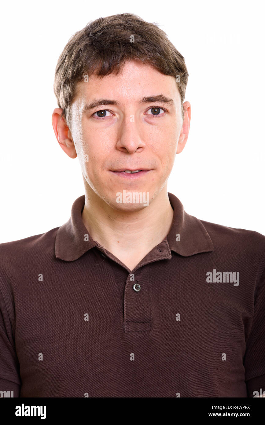Studio shot of the face of man Stock Photo - Alamy