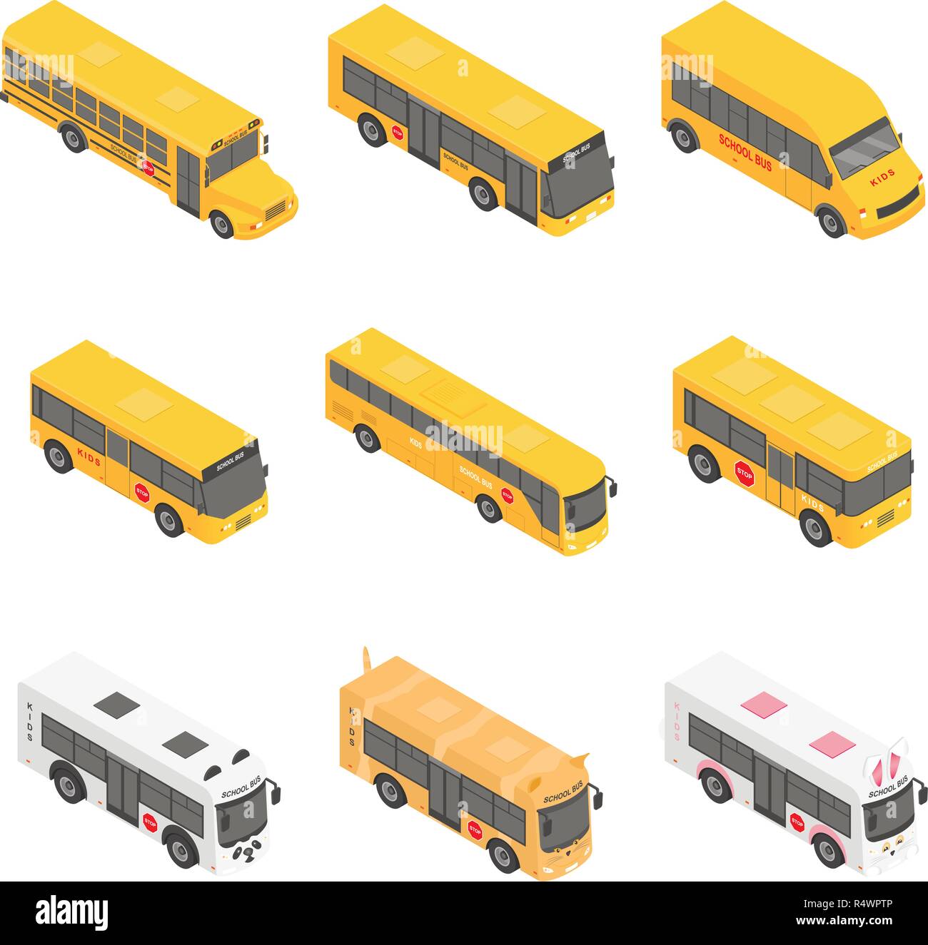 School Bus Interior With Kids