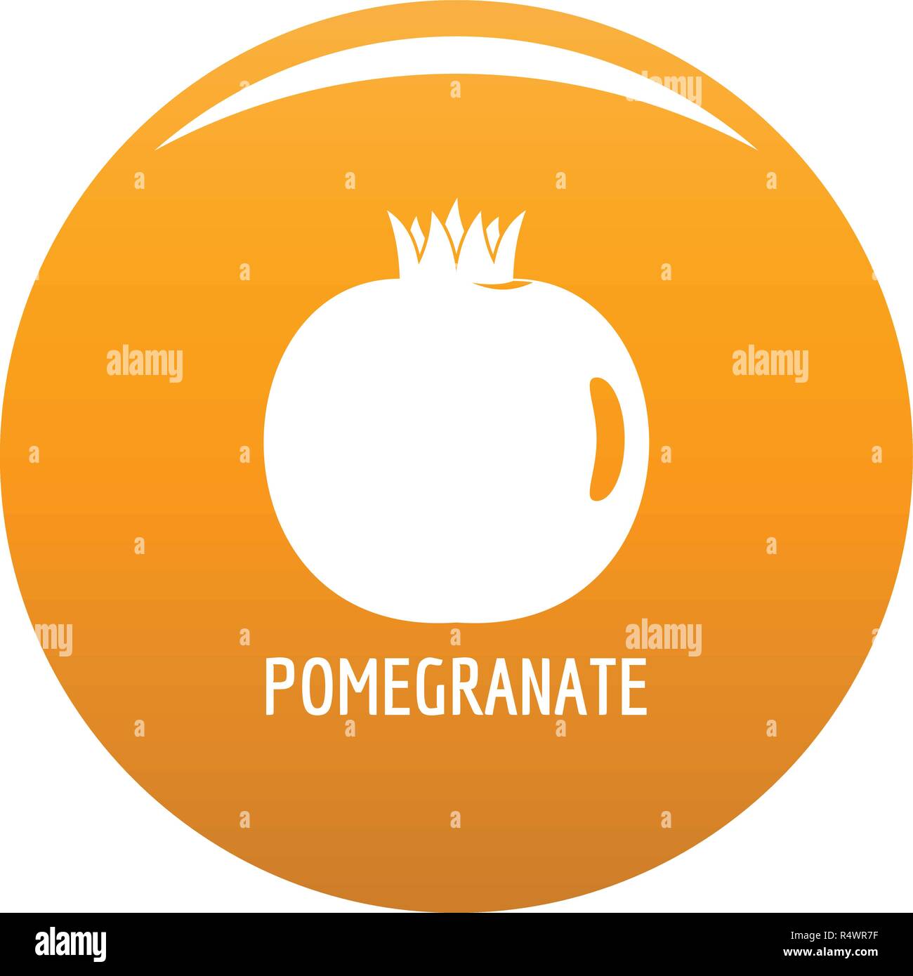 Pomegranate icon. Simple illustration of pomegranate vector icon for ...
