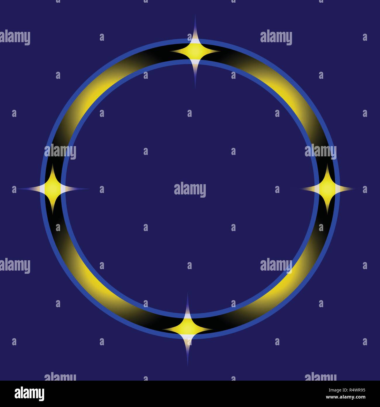 Isolated gold star circle Stock Vector Images - Alamy