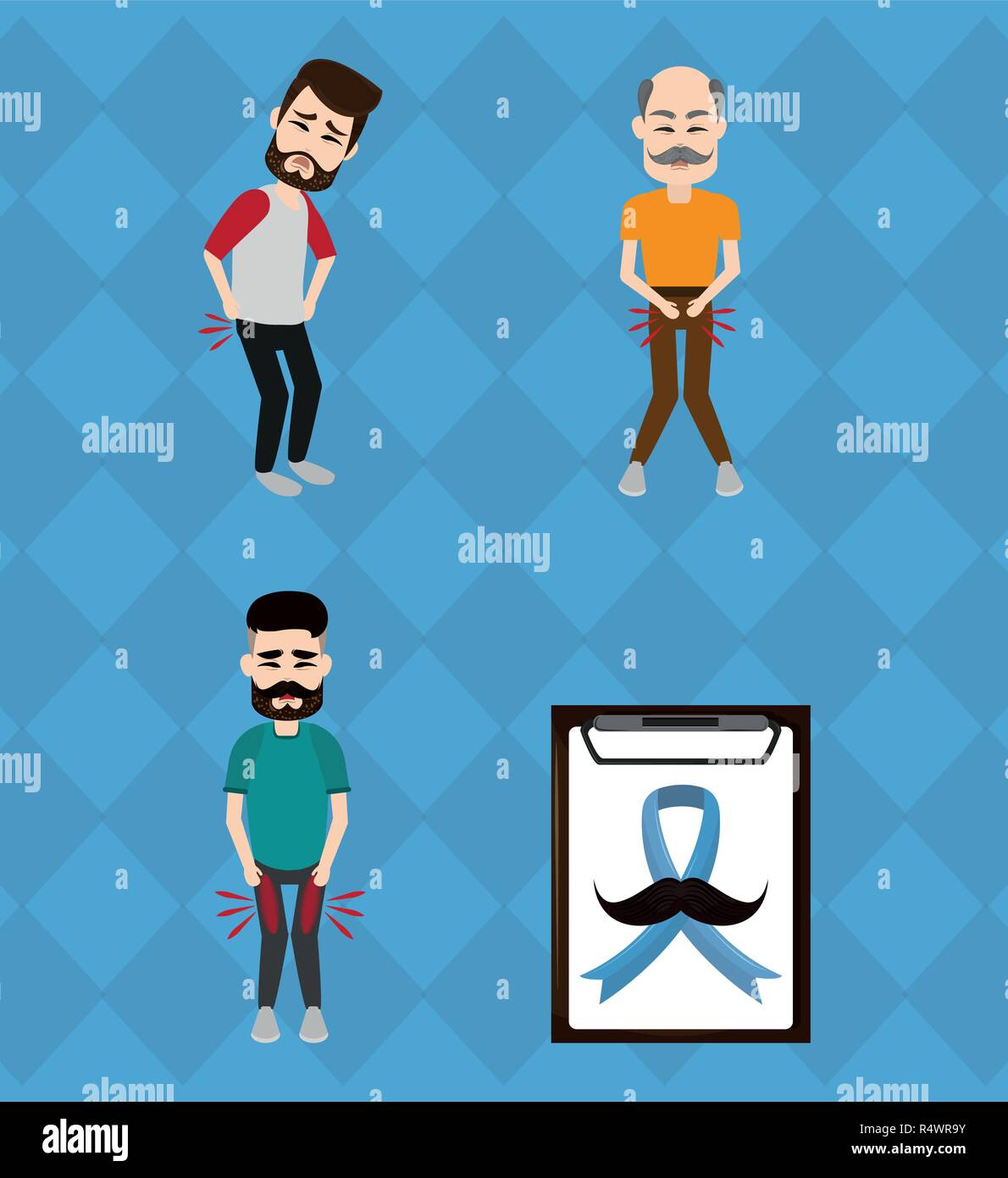 Set Of Movember Prostate Cancer Stock Vector Image And Art Alamy