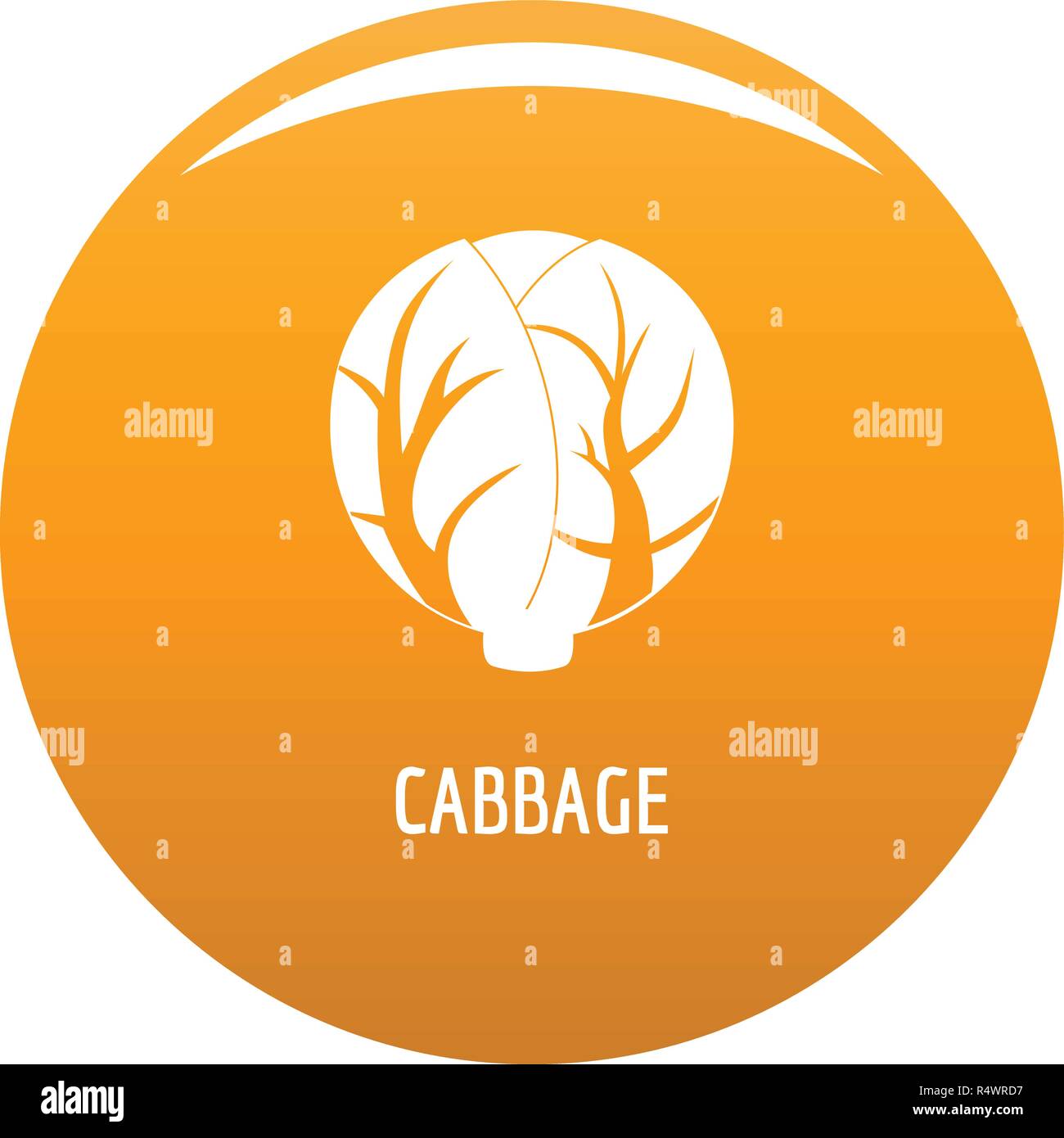 Cabbage icon. Simple illustration of cabbage vector icon for any design ...