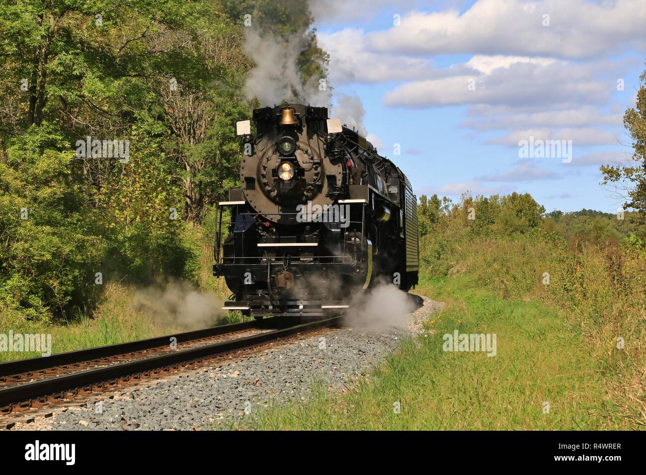 Historic Steam Locomotive Train on the railway Stock Photo - Alamy