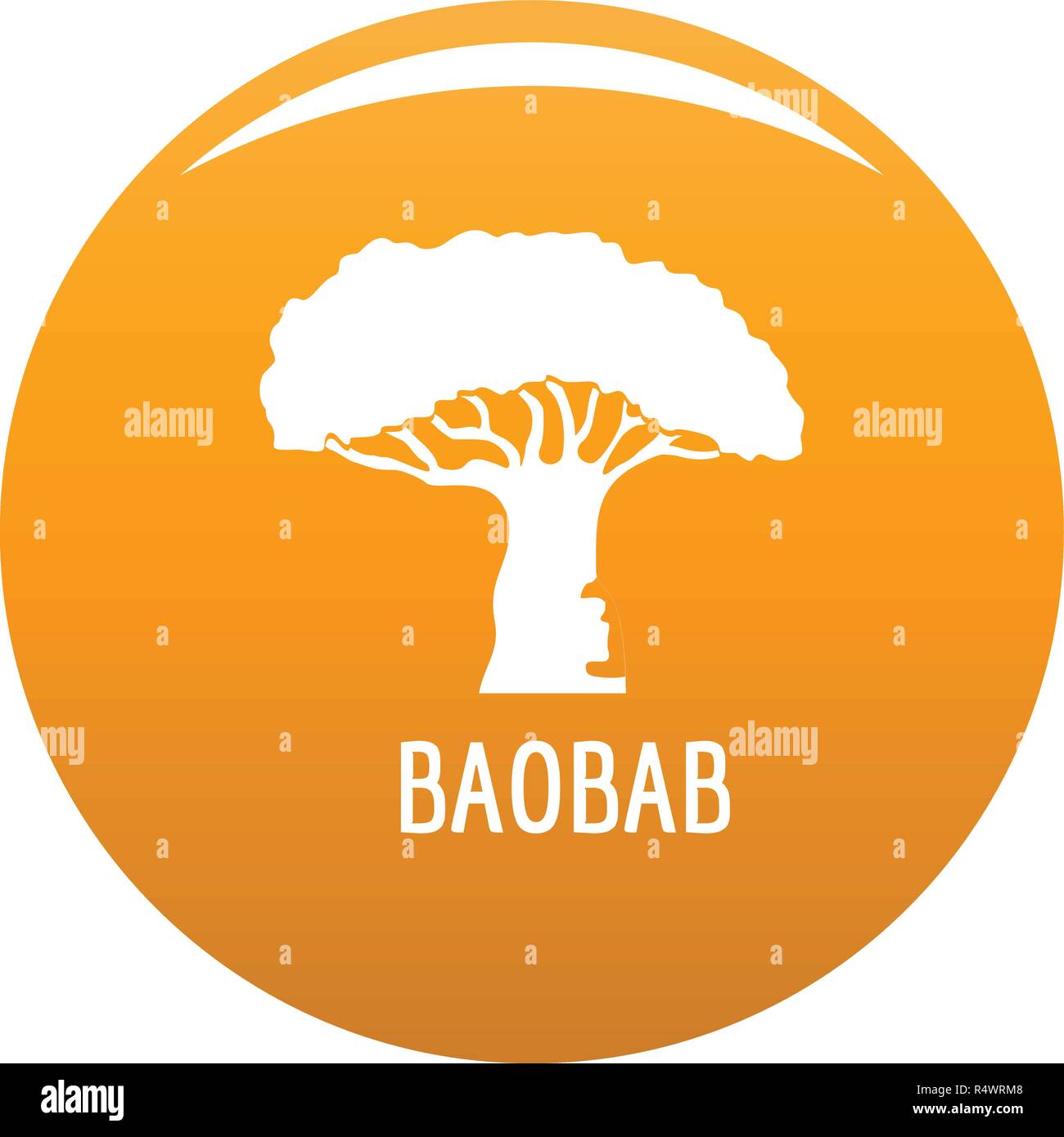 Baobab tree icon. Simple illustration of baobab tree vector icon for ...