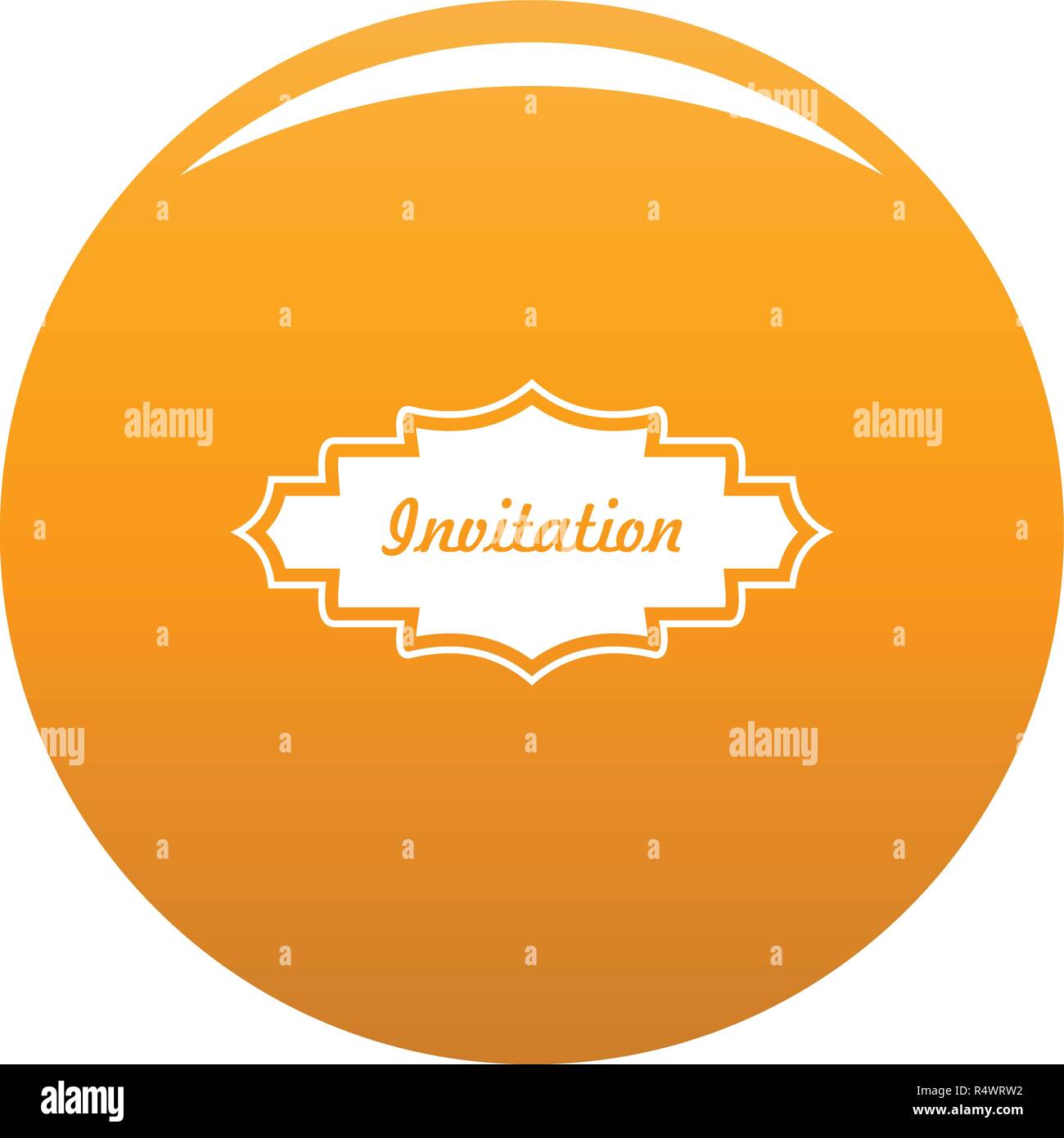 Invitation label icon. Simple illustration of invitation label vector ...