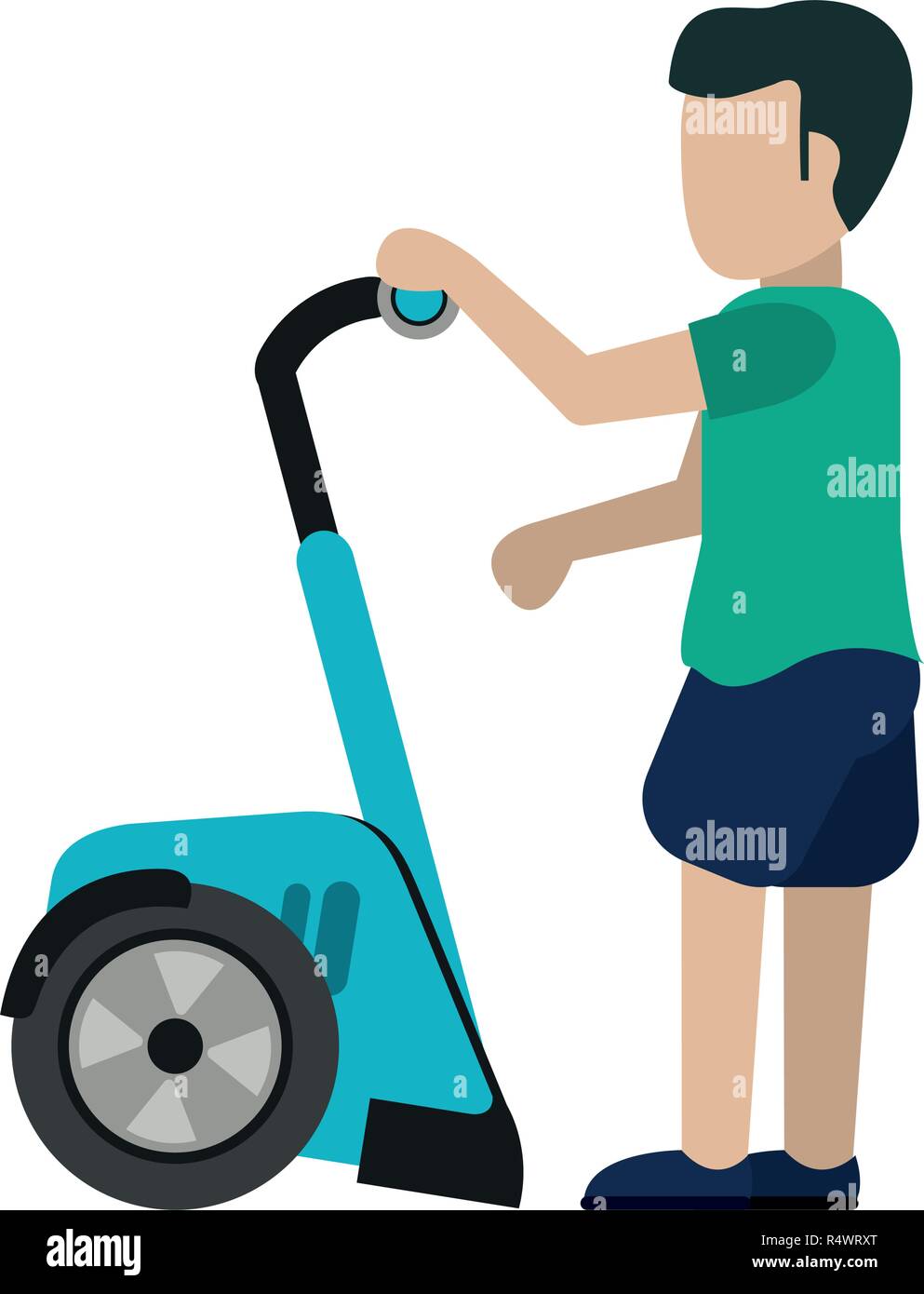 Hoverboard in street Stock Vector Images - Alamy