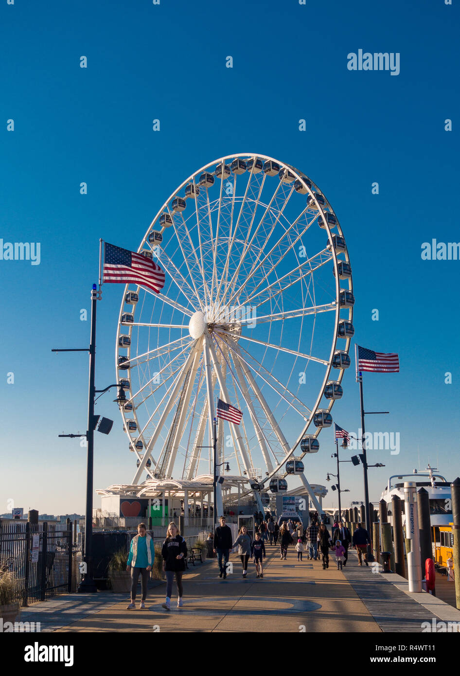 NATIONAL HARBOR, MARYLAND, USA - The Capital Wheel attraction, and ...