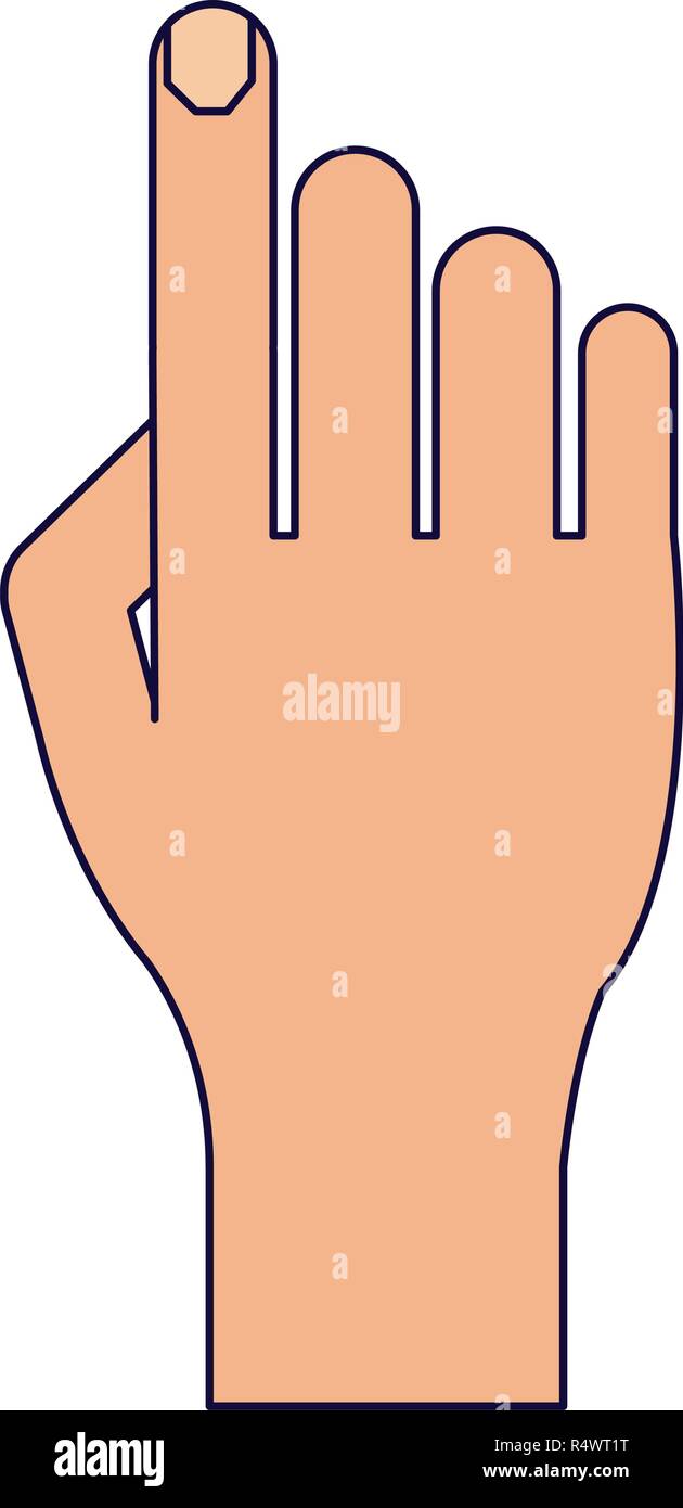 Hand touching symbol Stock Vector Image & Art - Alamy