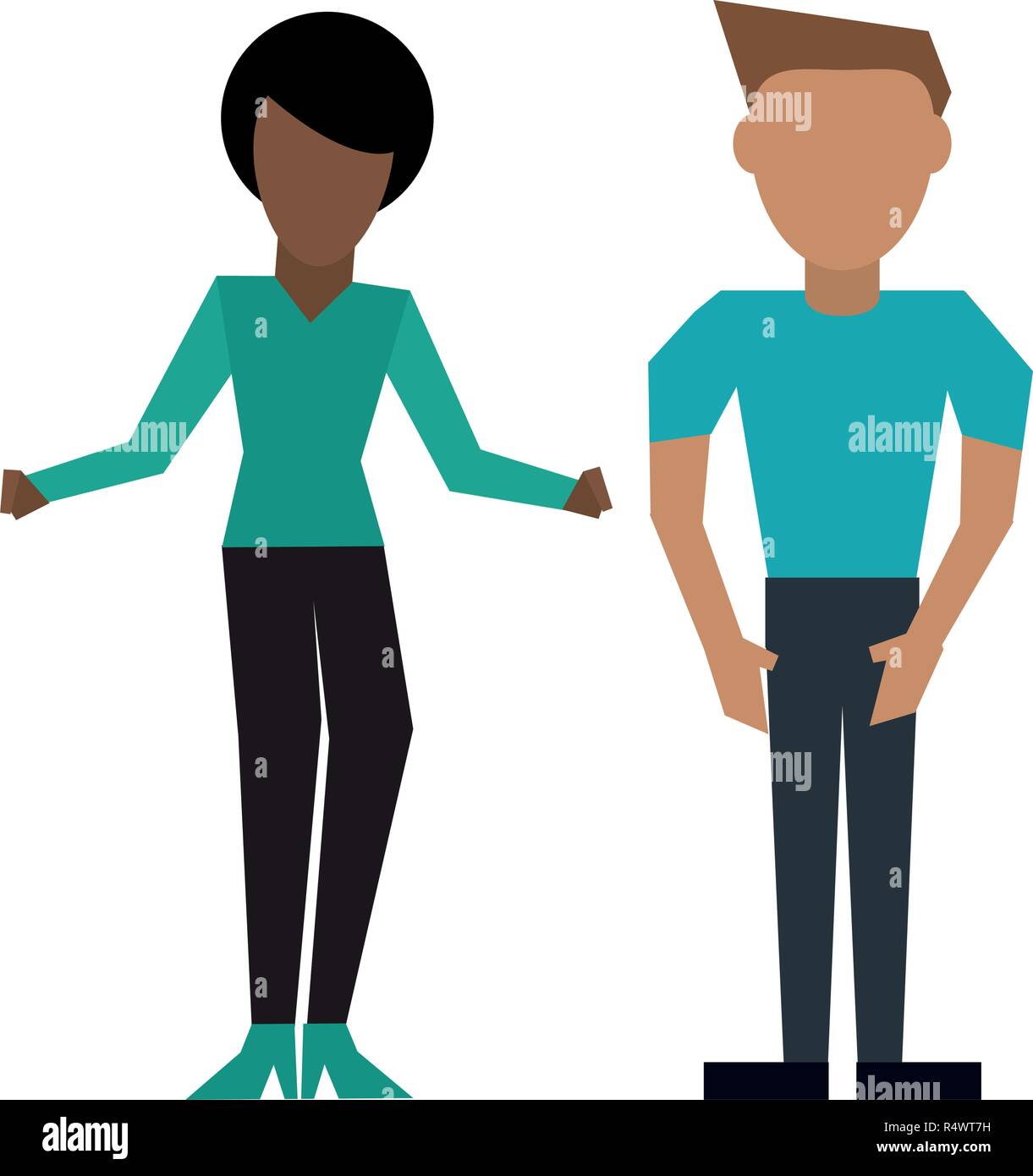 Couple in discussion black and white Stock Vector Image & Art - Alamy
