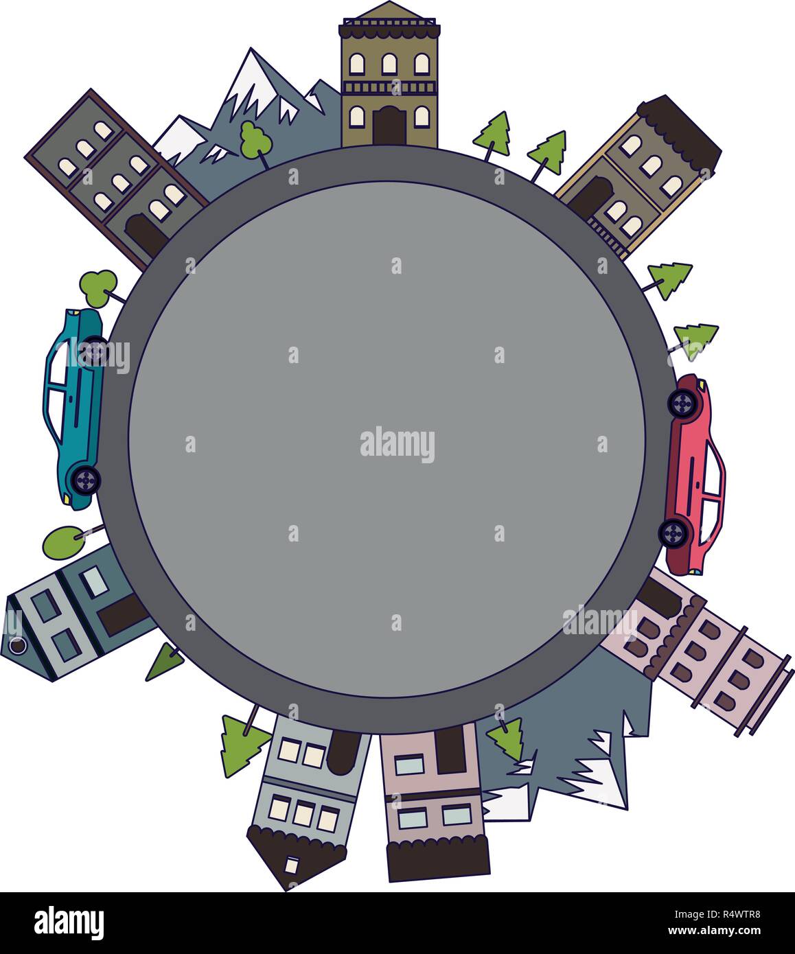 City buildings scenery Stock Vector Image & Art - Alamy