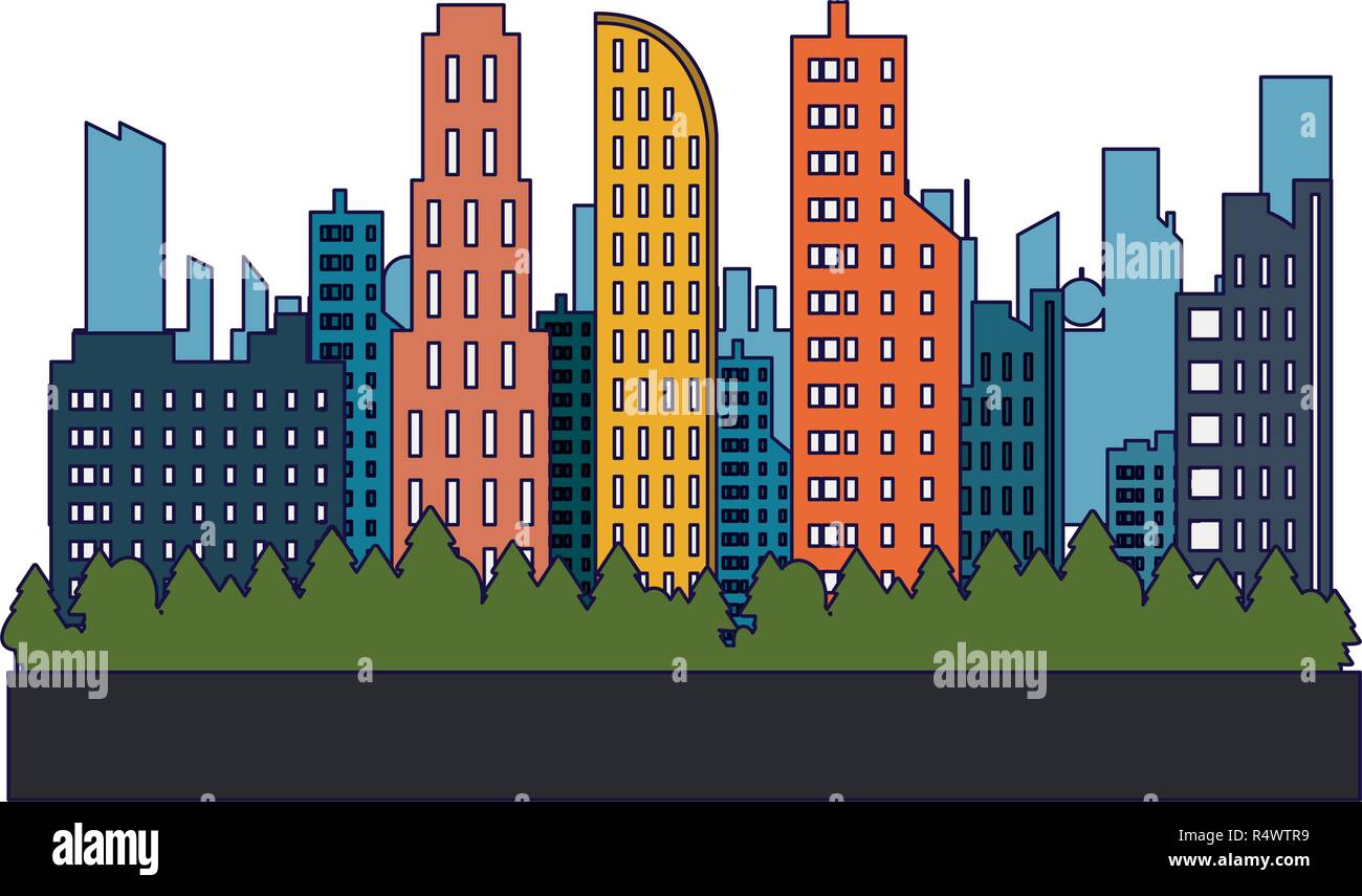 City buildings scenery Stock Vector Image & Art - Alamy