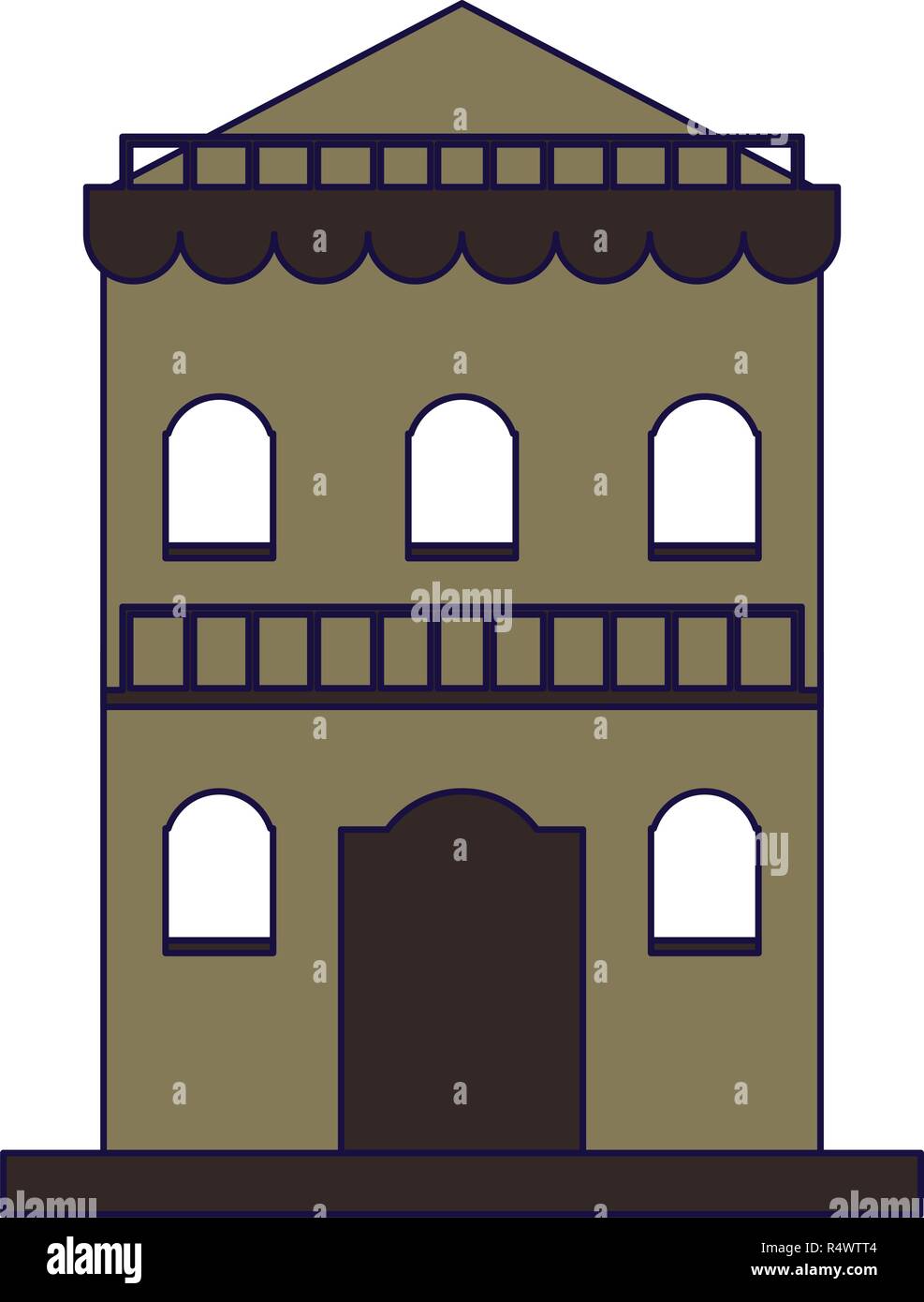 Residence building isolated Stock Vector Image & Art - Alamy