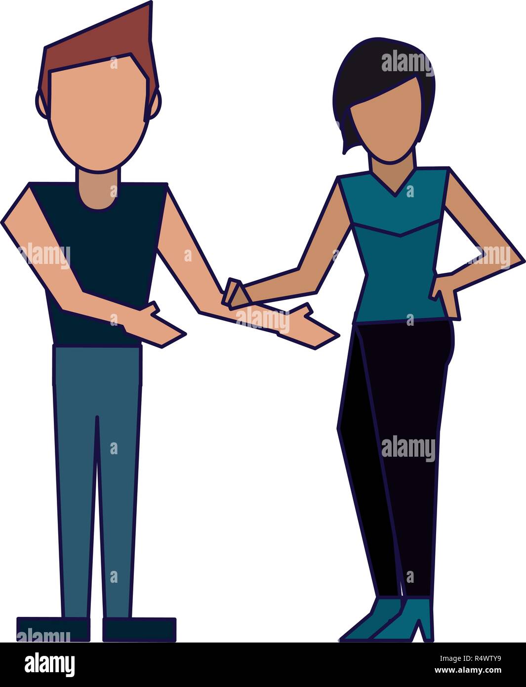 Couple in discussion Stock Vector Image & Art - Alamy