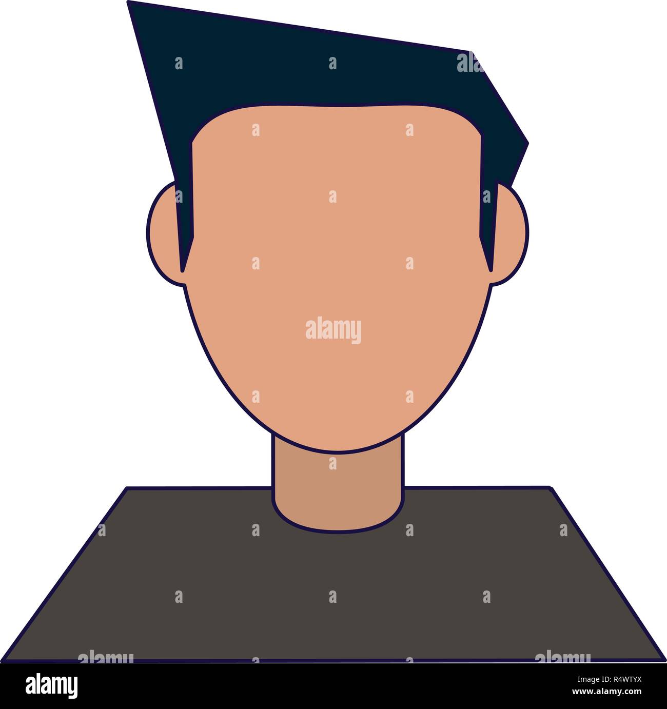 Man faceless profile Stock Vector Image & Art - Alamy