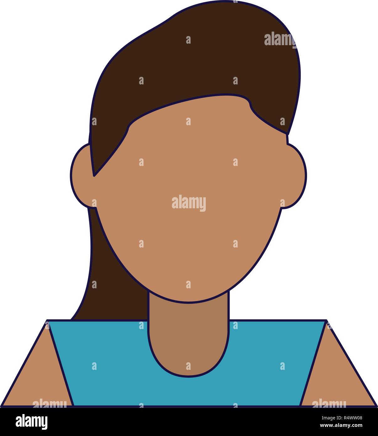 Woman faceless profile Stock Vector Image & Art - Alamy