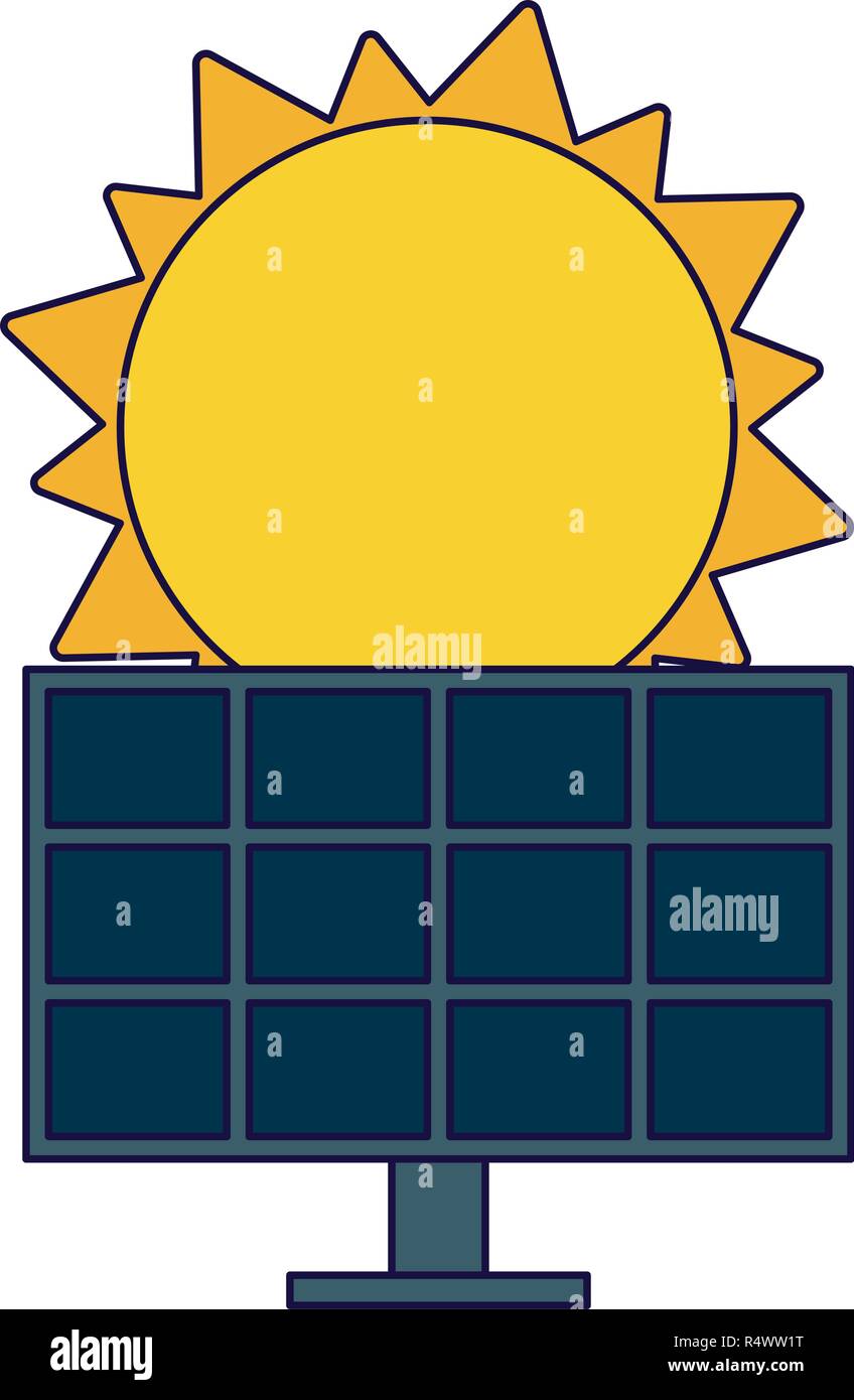 Solar panel and sun Stock Vector Image & Art - Alamy
