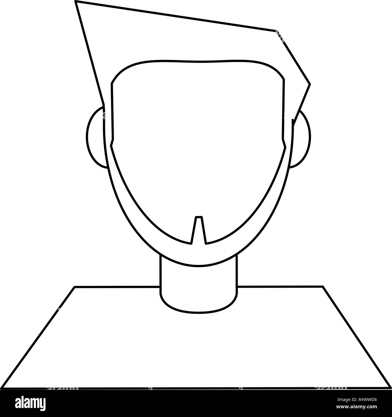 Man faceless profile black and white Stock Vector Image & Art - Alamy